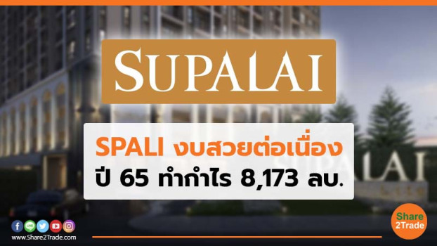 SPALI งบสวยต่อเนื่อง ปี 65 ทำกำไร 8,173 ลบ. | Share2Trade